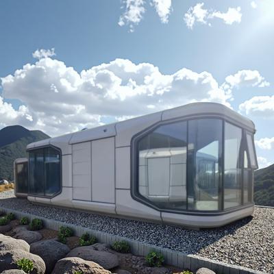 China Durable Space Capsule Hotel & House Container Houses Made with Sandwich Panel Material  potable house for sale