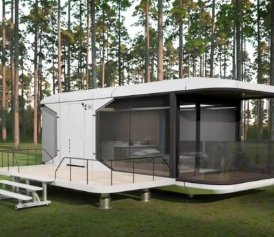 China Futuristic Waterproof Flat-packed Mobile Capsule Steel Structure Prefabricated Container Room Modern Prefab Steel Villa for sale