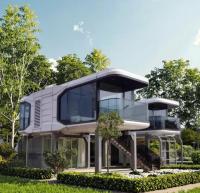 China Futuristic Waterproof Flat-packed Mobile Capsule Steel Structure Prefabricated Container Room Modern Prefab Steel Villa for sale