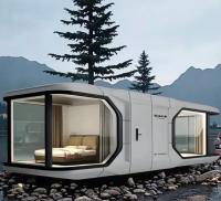 China Futuristic Waterproof Flat-packed Mobile Capsule Steel Structure Prefabricated Container Room Modern Prefab Steel Villa for sale