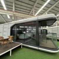 China Waterproof Tiny Space Capsule Bedroom Durable Steel Frame Solar Villa House Made Container for Office Building Knockdown Design for sale