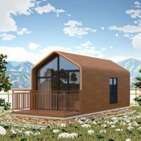 China Stylish Modern Orange Eco-Friendly Safe Lightweight Durable Sandwich Panel Prefab Container House 1-Year Warranty for Hotels for sale