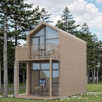China Eco-Friendly Prefab Modern Steel Frame Irregular Shape Container Hotel Made From Sandwich Panel for sale