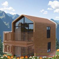 China Eco-Friendly Prefab Modern Steel Frame Irregular Shape Container Hotel Made From Sandwich Panel for sale