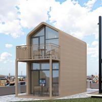 China Quality Choice Luxury Modern Unique Container Houses Steel Prefab Home Design Stylish Irregular Shape House for sale