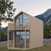 China Stylish Eco-Friendly Modern Prefab Home Safe Light Irregular Shape Steel Container for Hotel Office Shop Use for sale