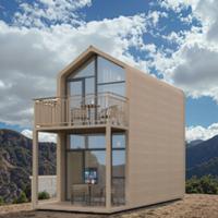 China Stylish Modern Eco-Friendly Orange Prefab House Lightweight Durable Steel Fabricated Container Safe Hotel Use Living Apartment for sale