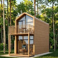 China Durable Eco Friendly Glamping a Frame Cabin Prefab Modular Quick Assembly Windproof High ROI Mobile Tiny House for sale