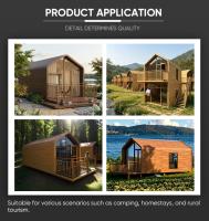 China Durable Eco Friendly Glamping a Frame Cabin Prefab Modular Quick Assembly Windproof High ROI Mobile Tiny House for sale