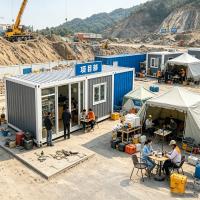 China Modular Expandable Container House With Quick Assembly and Steel Frame Structure for Construction Site Accommodation for sale