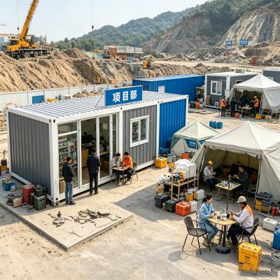 China Modular Expandable Container House With Quick Assembly and Steel Frame Structure for Construction Site Accommodation for sale