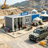 China Mobile Container Unit for Emergency Shelter With Durable Metal Exterior and Easy Transport Feature for Disaster Relief Housing for sale