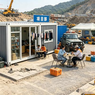 China Mobile Container Unit for Emergency Shelter With Durable Metal Exterior and Easy Transport Feature for Disaster Relief Housing for sale