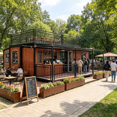 China Customizable Expandable Modular Building for Commercial Showroom With Large Glass Windows and Modern Design for sale