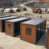 China Construction Site Quick Install Foldable Container House Steel Frame Windproof for Worker Dormitory Temporary Office for sale