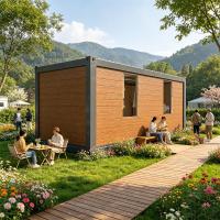 China Outdoor Camping Portable Expandable Container Cabin Lightweight Stackable for Glamping Site Temporary Accommodation for sale