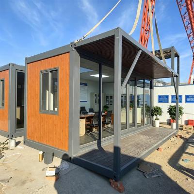 China Construction Site Rapid Assembly Foldable Container House Steel Frame Windproof for Worker Dormitory Temporary Office for sale