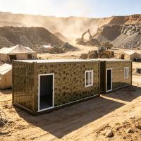 China Remote Mining Camp Durable Prefab Folding House Reusable for Field Office Temporary Living Space Low Transport Cost for sale