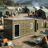 China Disaster Relief Zone Fast Deployment Folding Container Home Waterproof for Emergency Shelter Mobile Housing Solution for sale