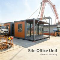China Collapsible Container Cabin Interlock Stackable Folded Unit for Simple Industrial Style Site Office and Construction Camp for sale