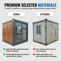 China Collapsible Container Cabin Interlock Stackable Folded Unit for Simple Industrial Style Site Office and Construction Camp for sale