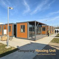China Foldable Container House With Self Locking Hinge System Space Saving Flat Pack Design for Temporary Accommodation for sale
