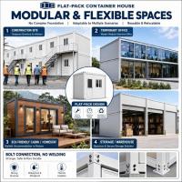 China Fast Assembly Bolt Connected Prefab Box House Windproof Reusable Low Foundation Cost Efficient Modular Unit for Temporary Use for sale