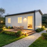 China Commercial Flat Pack Modular Office Building With Sandwich Panel for Business Park Quick Install Prefabricated Workspace Unit for sale