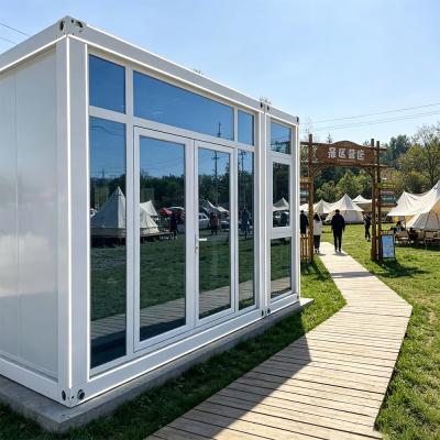 China Outdoor Camping Resort Glass Wall Packing Box House With Thermal Insulation and Easy Relocation for Scenic Area Visitor Center for sale