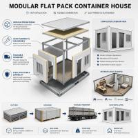 China Industrial Project Site Packing Box House With Fireproof Sandwich Panel and Stackable Design for Onsite Management Office for sale