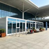 China Transport Hub Packing Box House With Durable Steel Structure for Airport Temporary Lounge and Station Waiting Room for sale