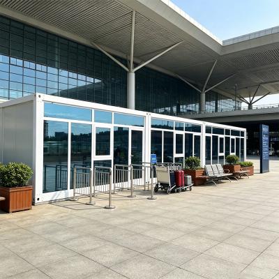China Transport Hub Packing Box House With Durable Steel Structure for Airport Temporary Lounge and Station Waiting Room for sale