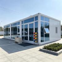 China Single Unit Packing Box House With Large Windows and Office Desk for Site Management Room and Temporary Workshop for sale
