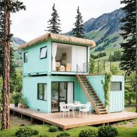 China Modified Shipping Container House Wooden Steel Sandwich Panel Material for Office School Hotel Living Room Bedroom Use for sale