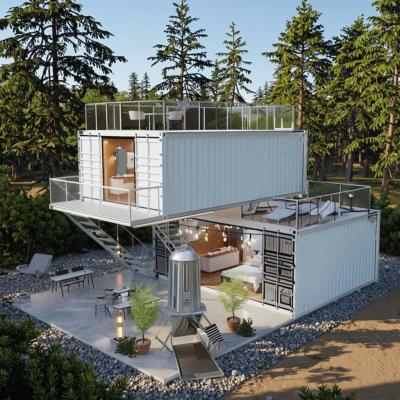 China 40ft Container House Diverse Applications for Home Office Outdoor Warehouse Villa Hospital Made Sandwich Panel Toilets Included for sale
