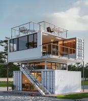 China 40ft Container House Diverse Applications for Home Office Outdoor Warehouse Villa Hospital Made Sandwich Panel Toilets Included for sale