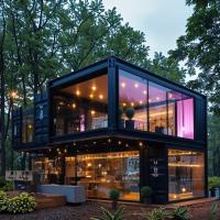 China Container House Flat Pack Office School Living Room Bedroom Apartment Durable Sandwich Panel Steel Material Versatile Use for sale