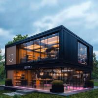 China Container House Flat Pack Office School Living Room Bedroom Apartment Durable Sandwich Panel Steel Material Versatile Use for sale