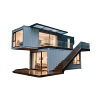 China Modified Shipping Container House for Office Hotel School Living Room Bedroom Apartment Bathroom Use-Durable Steel Material for sale