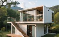 China 20-Foot and 40-Foot Detachable Container Villas Durable Residential Buildings for Comfort Living Prefab Steel Villa for sale