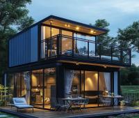 China Modern Luxury Hotel Villa Design 2-Storey Prefabricated Container House Small House Dwelling for sale