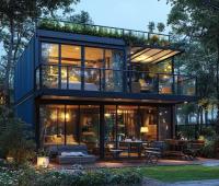 China Modern Luxury Hotel Villa Design 2-Storey Prefabricated Container House Small House Dwelling for sale