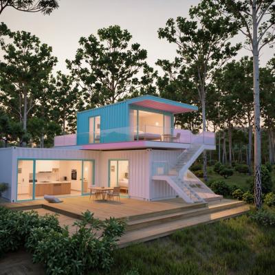 China Customized 20FT/40FT Breathable Metal Sandwich Panel Structure Mobile Living Container House for Office Environmental Protection for sale
