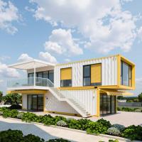 China Customized 20FT/40FT Breathable Metal Sandwich Panel Structure Mobile Living Container House for Office Environmental Protection for sale