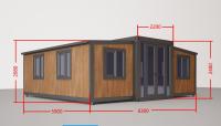 China 40ft Expandable Waterproof Container Home 2-4 Bedrooms Mobile Caravan Houses Featuring Steel Sandwich Panel Bathroom Bedrooms for sale
