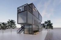 China Modular Tiny  House  Expandable Smart Steel  Flat Packed Prefab House for Home Office Villa Removable Sandwich Bedroom for sale