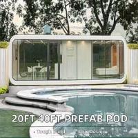 China Prefab House Pod Capsule Hotel Room Steel Structure Bedroom Apple Pod Design for Villas Sleepovers Made Sandwich Panel Material for sale