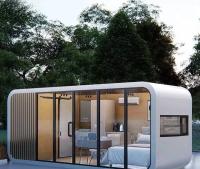 China Prefab House Pod Capsule Hotel Room Steel Structure Bedroom Apple Pod Design for Villas Sleepovers Made Sandwich Panel Material for sale