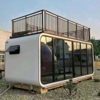 China Easy Flat-Pack Assembly Prefab Tiny Cabin Steel Structure Sandwich Panel Greenhouse with Bird Apple Container House Growth Cabin for sale