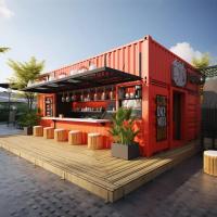 China Customised Creative Prefabricated Mobile Office Flat Pack Container Coffee Tea Shop Made Sandwich Panel Steel Mobile Office for sale